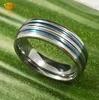 China Fashion Jewelry Stainless Steel Jewelry Between Silver and Blue Stainless Steel Ring for Men and Women SSR1990 for sale