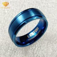 China Fashion Jewelry Stainless Steel 316L Blue Plating High Quality Titanium Wedding Ring SSR2026 for sale