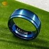 China Fashion Jewelry Stainless Steel 316L Blue Plating High Quality Titanium Wedding Ring SSR2026 for sale