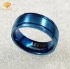 China Fashion Jewelry Stainless Steel 316L Blue Plating High Quality Titanium Wedding Ring SSR2026 for sale