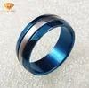 China Factory Wholesale Fashion Jewelry Blue Plating Stainless Steel Ring Customers Customized Logo for Free SSR1978 for sale