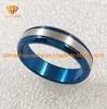 China Fashion Body Jewelry 6mm 316L Stainless Steel Ring Blue Plated for Men and Women SSR1980 for sale