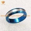 China Fashion Body Jewelry 6mm 316L Stainless Steel Ring Blue Plated for Men and Women SSR1980 for sale