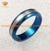 China Fashion Body Jewelry 6mm 316L Stainless Steel Ring Blue Plated for Men and Women SSR1980 for sale
