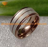 China Top Quality Fashion Jewelry Brown and Silver Stainless Steel Jewelry Titanium Jewelry Stainless Steel Ring SSR2028 for sale