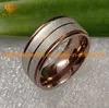 China Top Quality Fashion Jewelry Brown and Silver Stainless Steel Jewelry Titanium Jewelry Stainless Steel Ring SSR2028 for sale