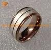 China Top Quality Fashion Jewelry Brown and Silver Stainless Steel Jewelry Titanium Jewelry Stainless Steel Ring SSR2028 for sale