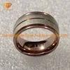 China Top Quality Fashion Jewelry Brown and Silver Stainless Steel Jewelry Titanium Jewelry Stainless Steel Ring SSR2028 for sale