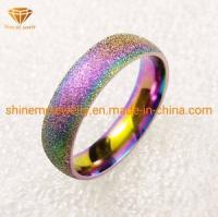 China Fashion Jewelry Stainless Steel Titanium Sandblushing Colorful Stainless Steel Finger Ring  SSR2054 for sale