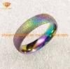 China Fashion Jewelry Stainless Steel Titanium Sandblushing Colorful Stainless Steel Finger Ring  SSR2054 for sale