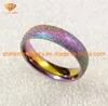 China Fashion Jewelry Stainless Steel Titanium Sandblushing Colorful Stainless Steel Finger Ring  SSR2054 for sale