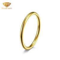 China Ins Genderless Cold Wind Titanium Steel Round Line Tail Ring Ring for Men and Women Neutral Smooth Plain Circle Jewelry SSR2540 for sale