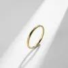 China Ins Genderless Cold Wind Titanium Steel Round Line Tail Ring Ring for Men and Women Neutral Smooth Plain Circle Jewelry SSR2540 for sale