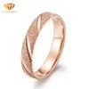 China Beveled Pearl Sand Titanium Steel Couple Rings Net Red Rings Trendy Fashion Accessories for sale