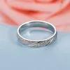 China Beveled Pearl Sand Titanium Steel Couple Rings Net Red Rings Trendy Fashion Accessories for sale