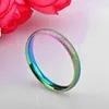 China Titanium Steel Colorful Ring for Women Pearl Sand Color Ring Rainbow Jewelry SSR2083 for sale