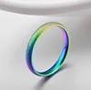 China Titanium Steel Colorful Ring for Women Pearl Sand Color Ring Rainbow Jewelry SSR2083 for sale