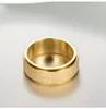 China Fashion Jewelry Titanium Steel Frosted Spinner Ring IP Gold Ring for Men Factory Wholesale SSR2144G for sale
