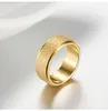 China Fashion Jewelry Titanium Steel Frosted Spinner Ring IP Gold Ring for Men Factory Wholesale SSR2144G for sale