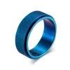 China Fashion Jewelry Titanium Steel Frosted Spinner Ring IP Gold Ring for Men Factory Wholesale SSR2144G for sale