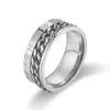 China Titanium Steel Viking Text Chain Ring Rotatable Viking Gold-Plated Personality Culture Ring SSR336 for sale
