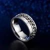 China Titanium Steel Viking Text Chain Ring Rotatable Viking Gold-Plated Personality Culture Ring SSR336 for sale