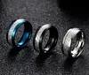 China Jewelry Ice Silk Foil Men's Ring IP Blue Fashion Ring Titanium Steel Ring Accessories Factory Wholesale SSR2274b2 for sale