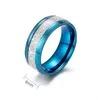 China Jewelry Ice Silk Foil Men's Ring IP Blue Fashion Ring Titanium Steel Ring Accessories Factory Wholesale SSR2274b2 for sale