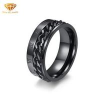 China Fashion Ring Release Stress Spinner Ring The Beer Bottle Artifact Roman Numeral Rotatable Chain Ring SSR436 for sale