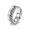 China Fashion Ring Release Stress Spinner Ring The Beer Bottle Artifact Roman Numeral Rotatable Chain Ring SSR436 for sale