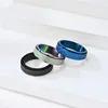 China Fashion Ring Surgical Steel Frosted Rotatable Ring Spinner Ring Blue Sand Stainless Ring Jewelry Factory Wholesale SSR116 for sale