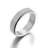 China Fashion Ring Surgical Steel Frosted Rotatable Ring Spinner Ring Blue Sand Stainless Ring Jewelry Factory Wholesale SSR116 for sale