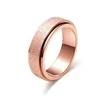 China Titanium Steel Frosted Rotatable Ring Spinner Ring Colorful Pearl Sand Stainless Steel Decompression Ring Jewelry Factory Wholesale SSR2116 for sale