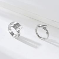 China Fashion Accessories Lightning Ring Stainless Steel Open Ring Personalized Titanium Steel Jewelry Customization SSR2456 for sale