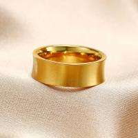 China Stainless Steel Concave Ring Gold Men's Titanium Steel Ring 7mm Personality Simple Hip Hop Ring Jewelry SSR2561 for sale