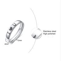 China Net Celebrity Ins Stainless Steel Ring I Love U Ring Simple Couple Ring Friendship Ring SSR2139 for sale
