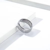 China Ins Niche Handmade Pounding Pattern Moon Pit Titanium Steel Rings Gender Neutral Male and Female Personality Cultural Handmade Jewelry Kr725 for sale