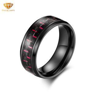 China Titanium Steel Carbon Fiber Ring Korean Version New Jewelry Gift Manufacturer Wedding Ring for Men SSR163 for sale