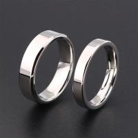 China Fashion Jewelry Titanium Steel Black Plating Rose Gold Flat Ring Stainless Steel Ring for Men Glossy Ring Jewelry SSR1205 for sale
