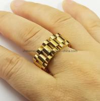 China European and American Hip-Hop Titanium Steel Niche Watch Ring Men and Women Tide Cool Retro Chain Shape Ins Wild Jumpy Jewelry Finger Ring SSR2616 for sale