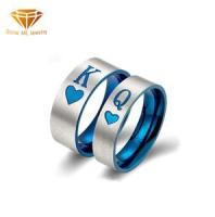 China King Queen Queen's Couple Ring Titanium Steel Couple Ring Factory Direct Sales SSR375 for sale