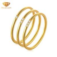 China Fashion Jewelry Stainless Steel Set Zircon Ring Gold Ladies 1mm Ring for Women Jewelry Wholesale SSR2577 for sale