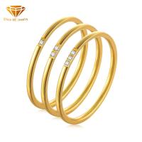 China Fashion Jewelry Stainless Steel Set Zircon Ring Gold Ladies 1mm Ring for Women Jewelry Wholesale SSR2577 for sale