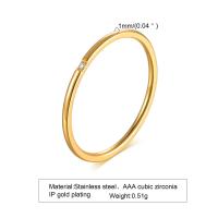China Fashion Jewelry Stainless Steel Set Zircon Ring Gold Ladies 1mm Ring for Women Jewelry Wholesale SSR2577 for sale