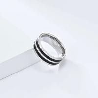 China Stainless Steel Silver Ring Neutral Simple Light Luxury Men's and Women's Titanium Steel Ring SSR872s for sale