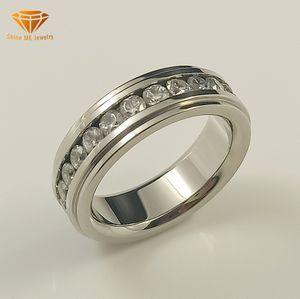 China Fashion Jewelry Engagement Wholesale Stainless Steel Jewelry CZ Wedding 925 Sterling Silver Ring SSR1949 for sale