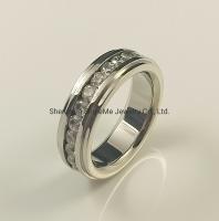 China Fashion Jewelry Engagement Wholesale Stainless Steel Jewelry CZ Wedding 925 Sterling Silver Ring SSR1949 for sale