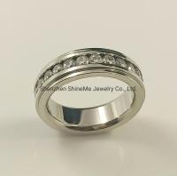 China Fashion Jewelry Engagement Wholesale Stainless Steel Jewelry CZ Wedding 925 Sterling Silver Ring SSR1949 for sale