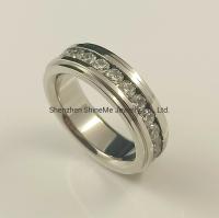 China Fashion Jewelry Engagement Wholesale Stainless Steel Jewelry CZ Wedding 925 Sterling Silver Ring SSR1949 for sale