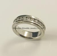 China Fashion Jewelry Engagement Wholesale Stainless Steel Jewelry CZ Wedding 925 Sterling Silver Ring SSR1949 for sale